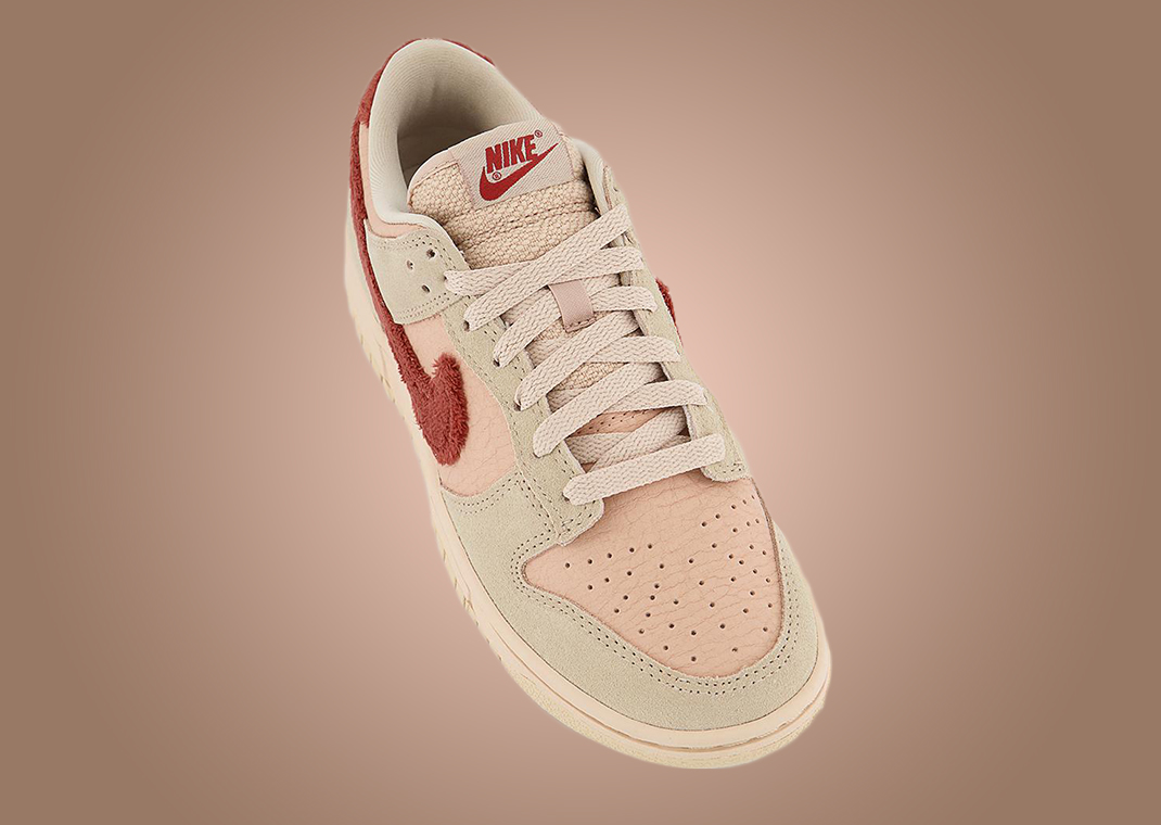 A Fuzzy Swoosh Accents This Nike Dunk Low - Sneaker News
