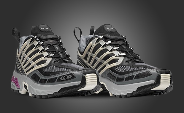 Bold Purple Accents Hit The Salomon ACS Pro Advanced Black Alloy ...