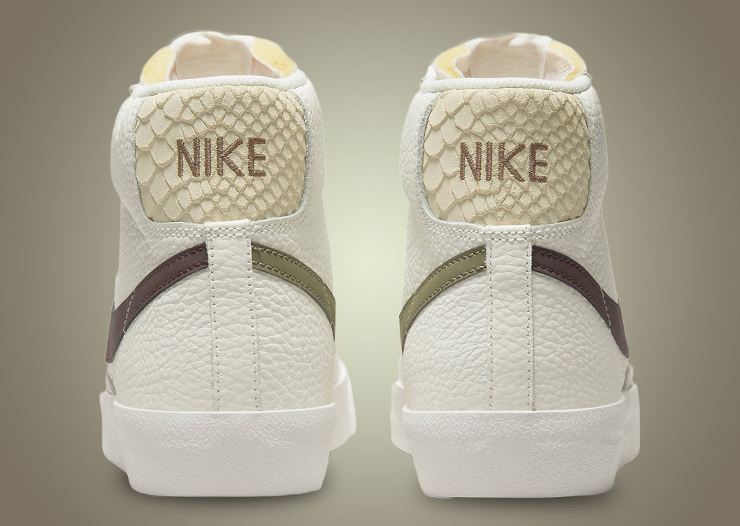 Snakeskin Detailing Slithers Towards The Nike Blazer Mid 77 Python Heel ...