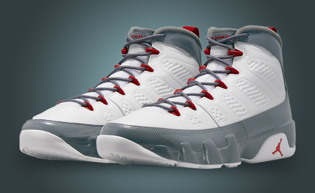 Fire Red And Cool Grey Accent This Air Jordan 9 - Sneaker News