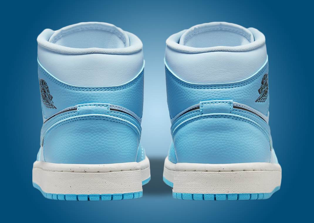 Icy Blue Hues Take Over This Air Jordan 1 Mid - Sneaker News