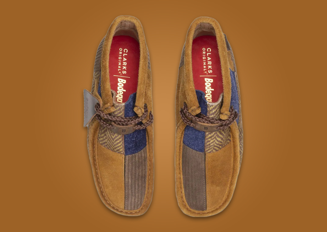 Mismatched Materials Outfit The Bodega x Clarks Originals Wallabee 2.0 ...