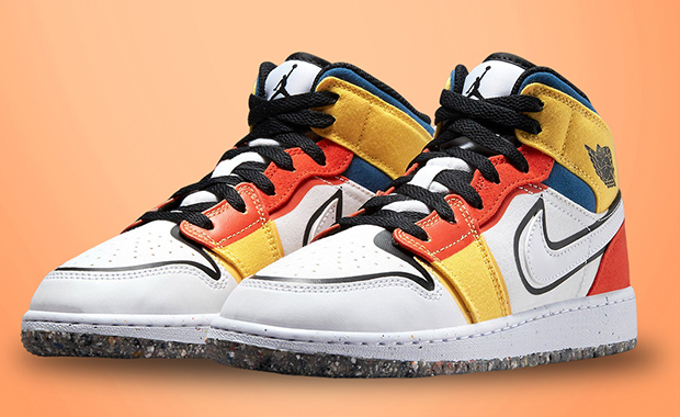 We're Getting Modern Art Vibes From The Air Jordan 1 Mid SE Multi-Color ...