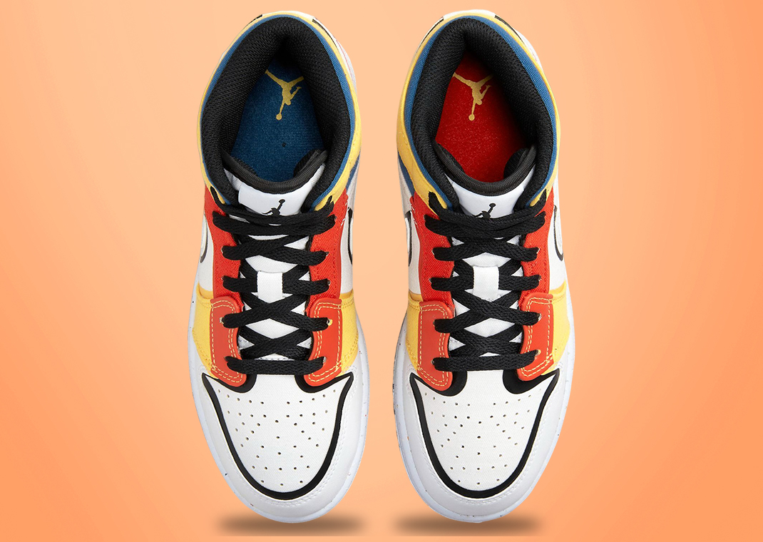 We're Getting Modern Art Vibes From The Air Jordan 1 Mid SE Multi-Color ...