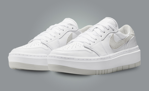 Neutral Grey Swooshes Adorn This Air Jordan 1 Elevate Low - Sneaker News