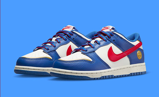 Captain America Vibes Take Over This Kids Exclusive Nike Dunk Low ...
