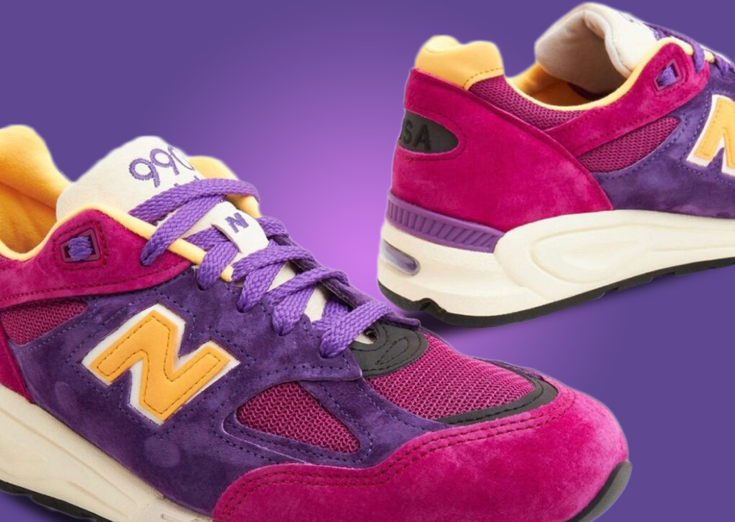 Luxurious Suede Outfits The New Balance 990v2 Made In USA Pink Purple ...
