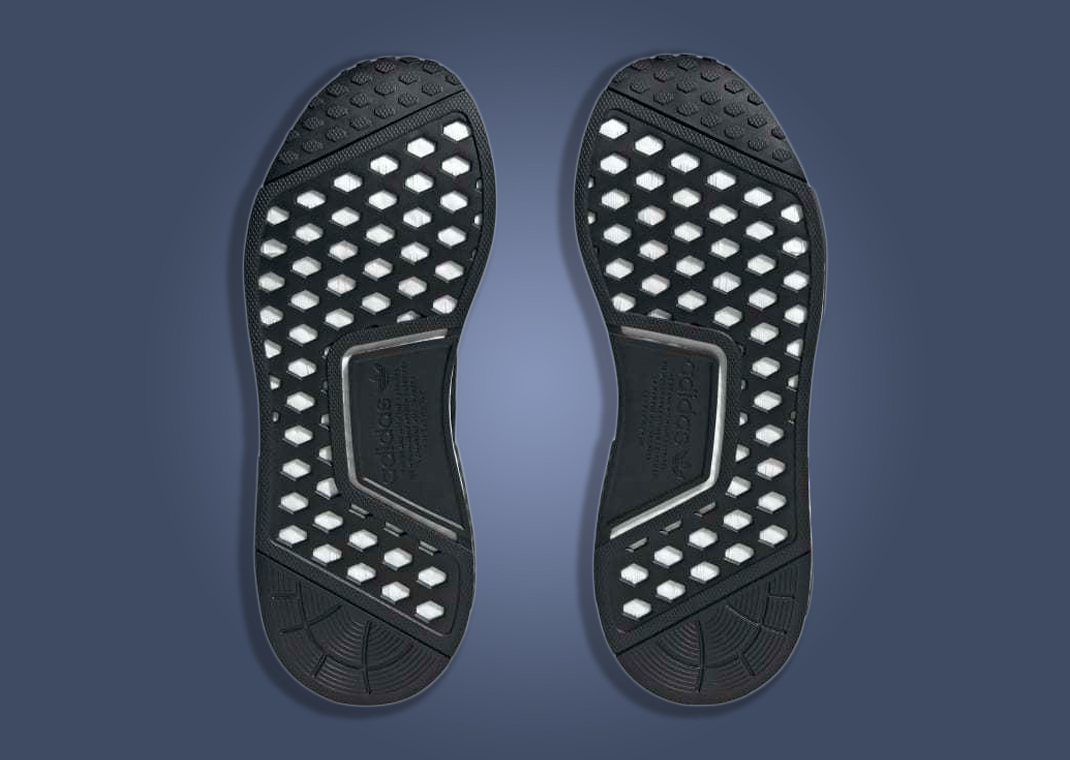 Gradient Detailing Hits The adidas NMD R1 Core Black Blue Dawn ...