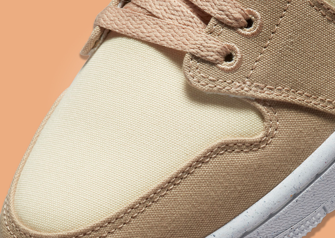 This Air Jordan 1 Mid SE Gets Covered In Clean Canvas - Sneaker News