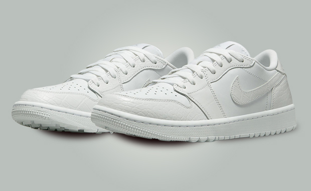 Hit A Hole In One In Style With The Air Jordan 1 Low Golf White Croc ...