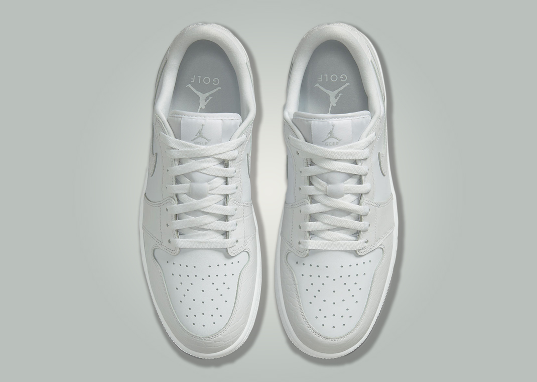 Hit A Hole In One In Style With The Air Jordan 1 Low Golf White Croc ...