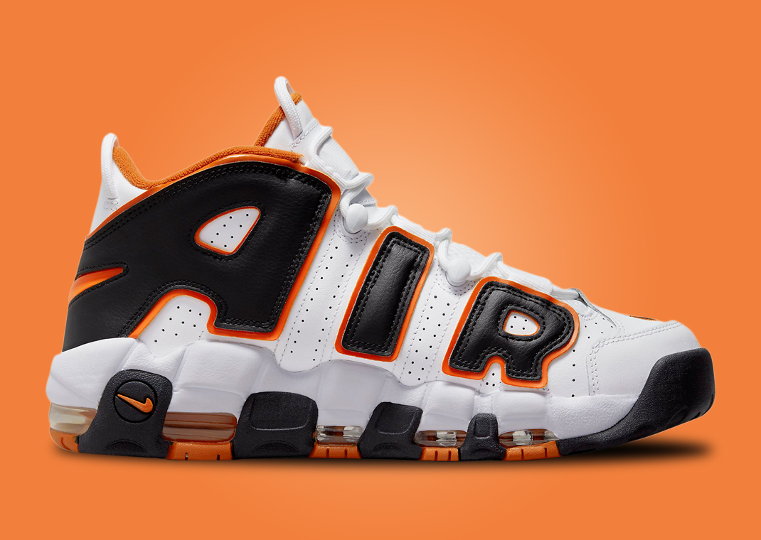 Fiery Orange Outlines The Nike Air More Uptempo Starfish - Sneaker News