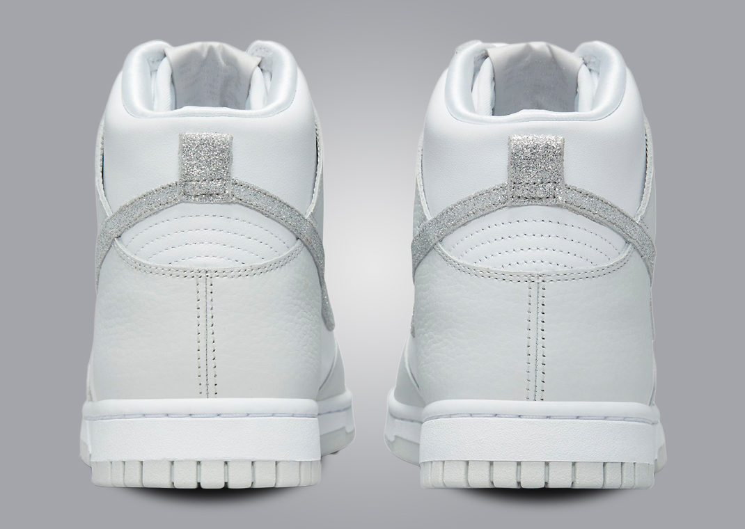 Shimmering Swooshes Shine Bright On This Nike Dunk High - Sneaker News