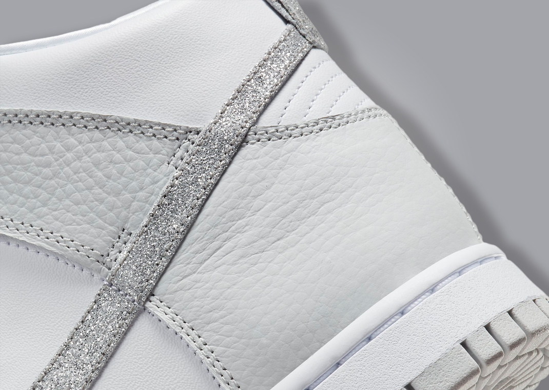 Shimmering Swooshes Shine Bright On This Nike Dunk High - Sneaker News