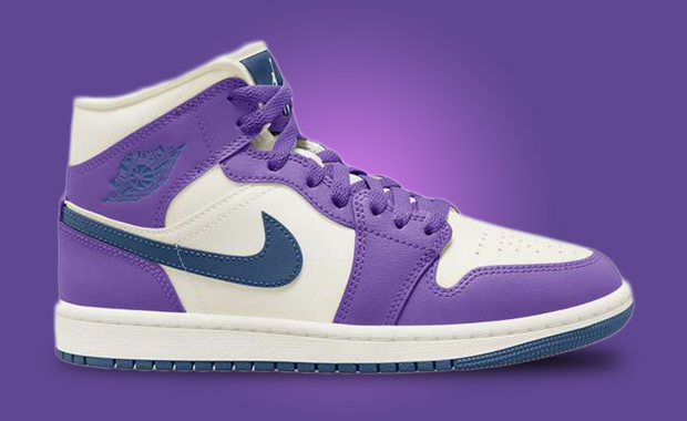 The Air Jordan 1 Mid Action Grape Sky J Light Purple Was Made For The ...