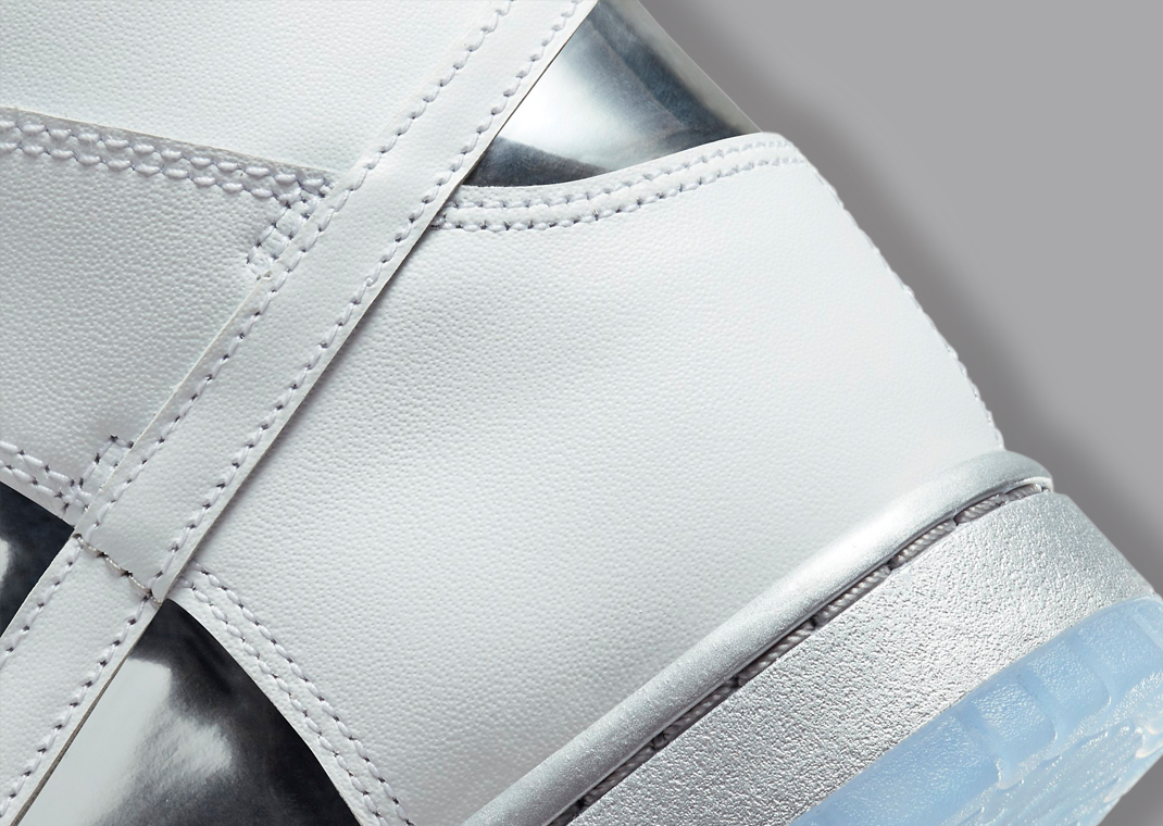 This Nike Dunk High Features Metallic Silver Panels - Sneaker News