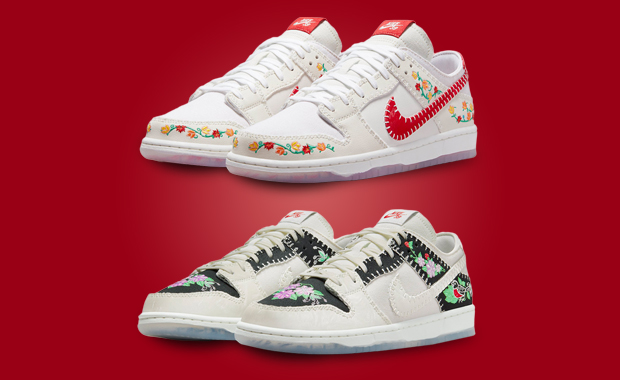 Floral Embroidery Graces This Pack Of Nike SB Dunk Low N7s - Sneaker News