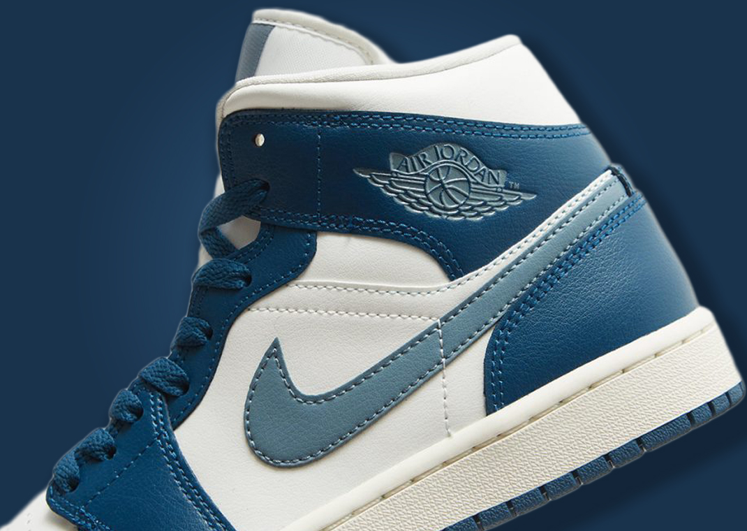 Bold Blue Hues Dominate This Air Jordan 1 Mid - Sneaker News