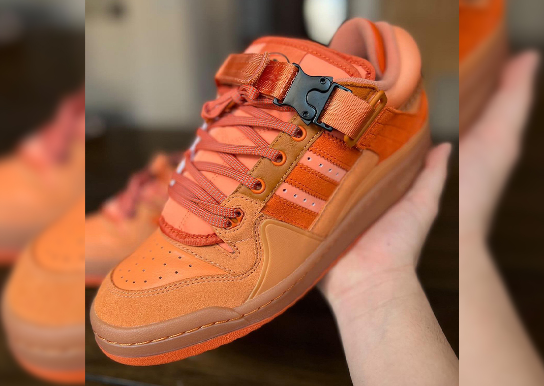 Detailed Look At The Bad Bunny x adidas Forum Buckle Orange Sample ...