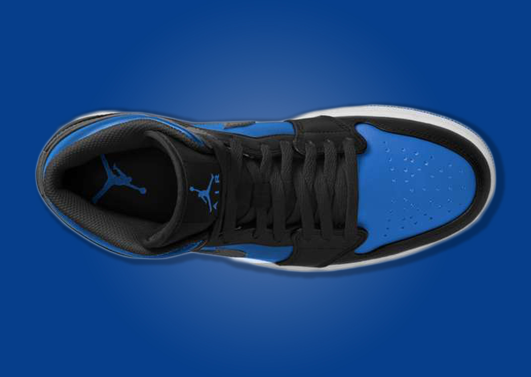 First Look At The Air Jordan 1 Mid Black Royal Blue - Sneaker News