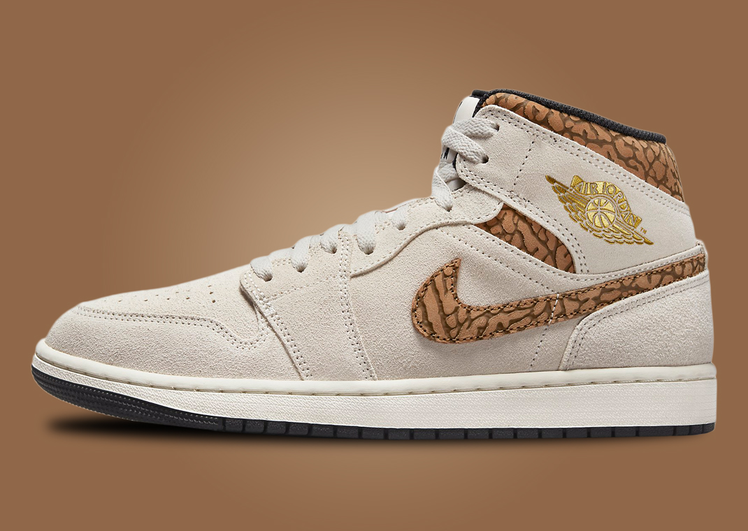Elephant Print Stampedes Towards The Air Jordan 1 Mid SE - Sneaker News