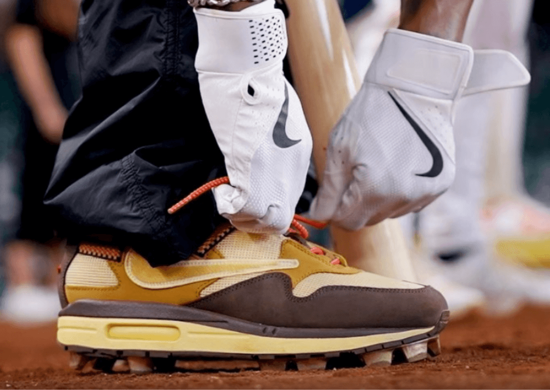 Travis Scott Sports Custom Cactus Jack Nike Air Max 1 Cleats at Astros ...