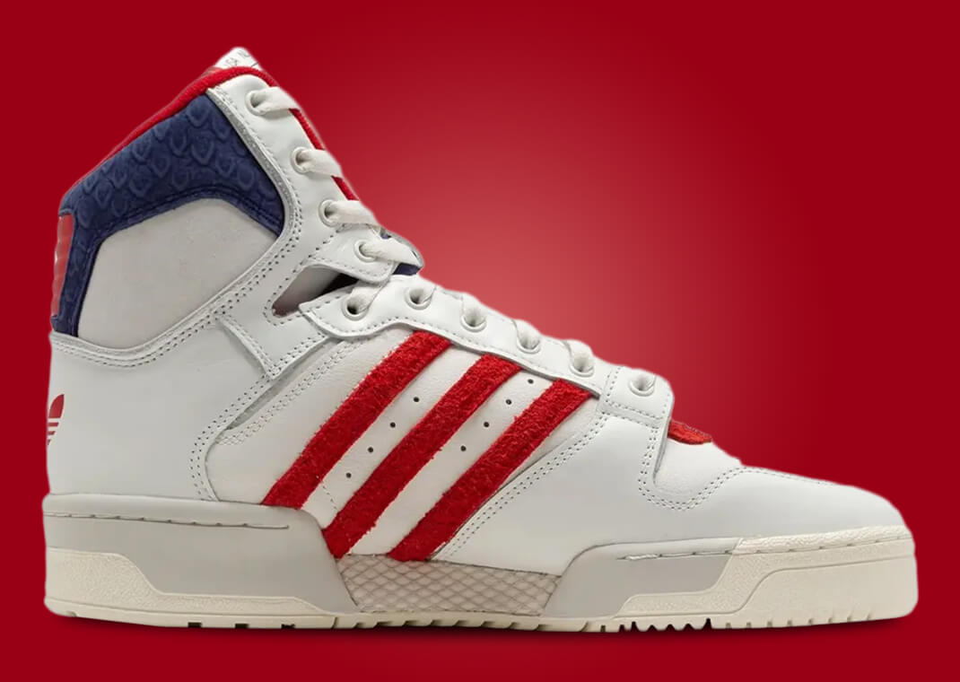 The adidas Conductor Hi Core White Scarlet Adds Snakeskin Accents ...