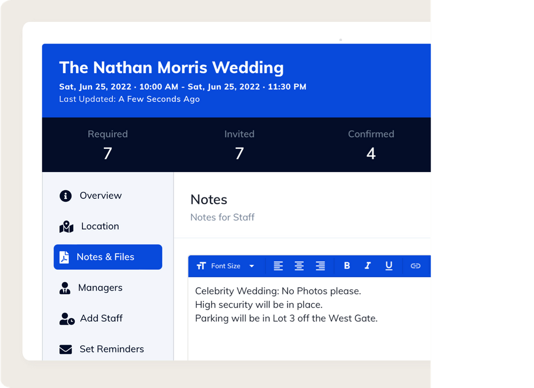 Quickstaff: The Easy Event Staff App