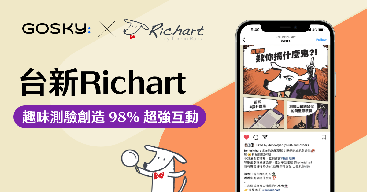 銀行業的數位創新！台新 Richart 萬聖節行銷透過趣味測驗，創造 98% 超強互動！