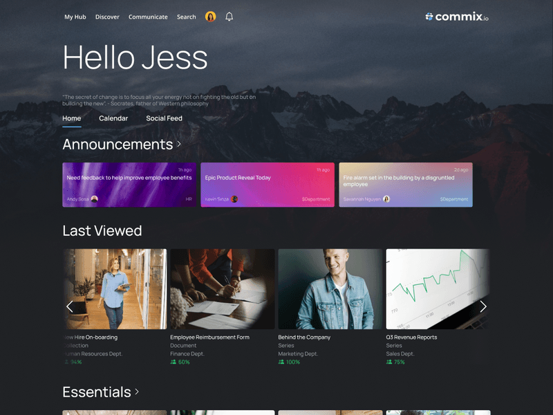 Intranet Software for Employee Engagement, Communication, Knowledge Sharing | commix.io