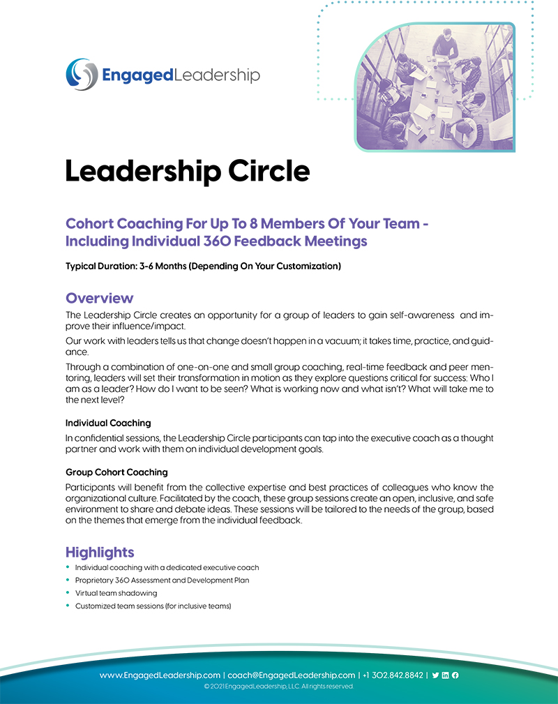 One on One Leadership Coaching | EngagedLeadership