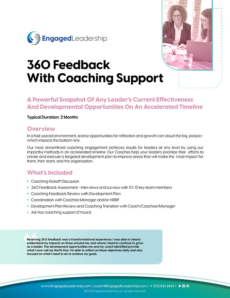 One on One Leadership Coaching | EngagedLeadership