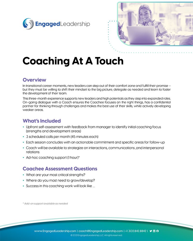 One on One Leadership Coaching | EngagedLeadership