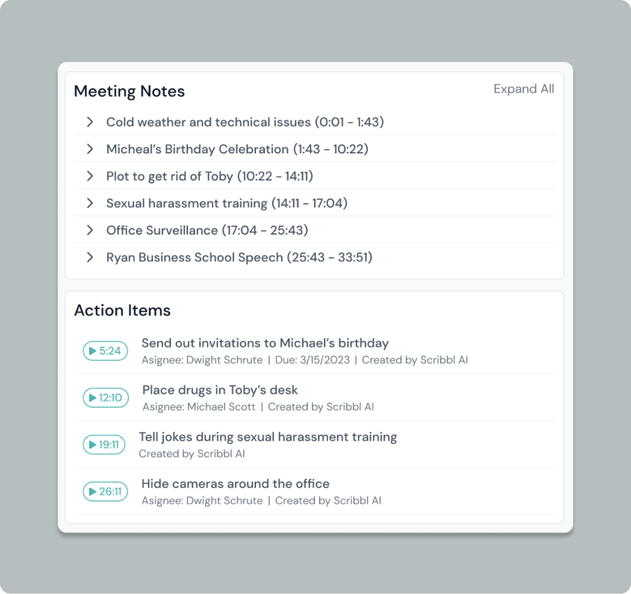 Scribbl - AI Note Taker for Google Meet