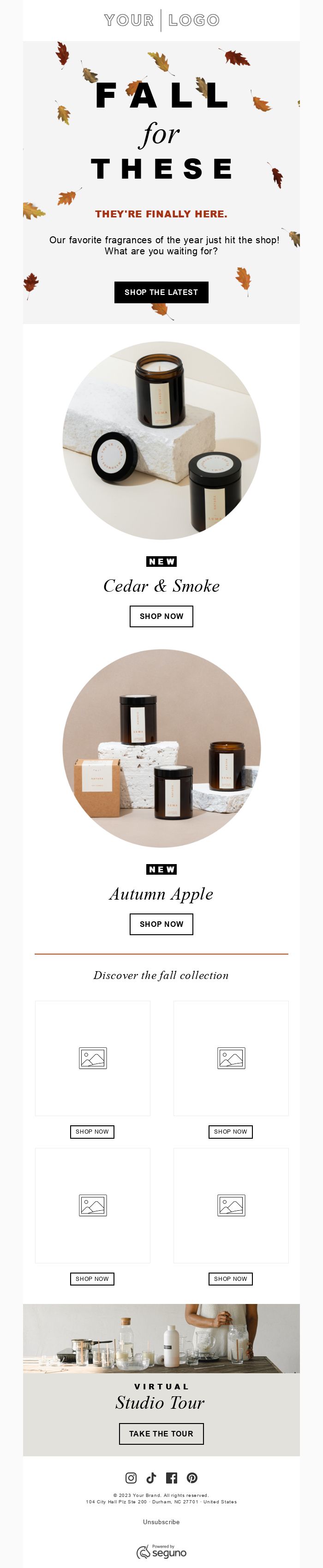 Fall Email Templates | Seguno