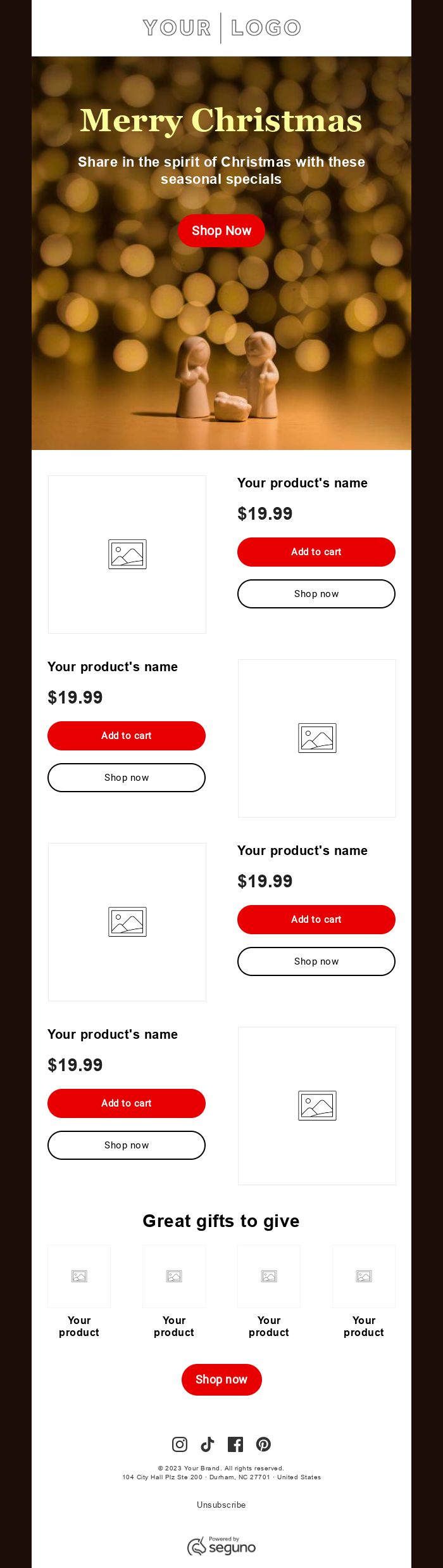 Christmas Email Templates | Seguno