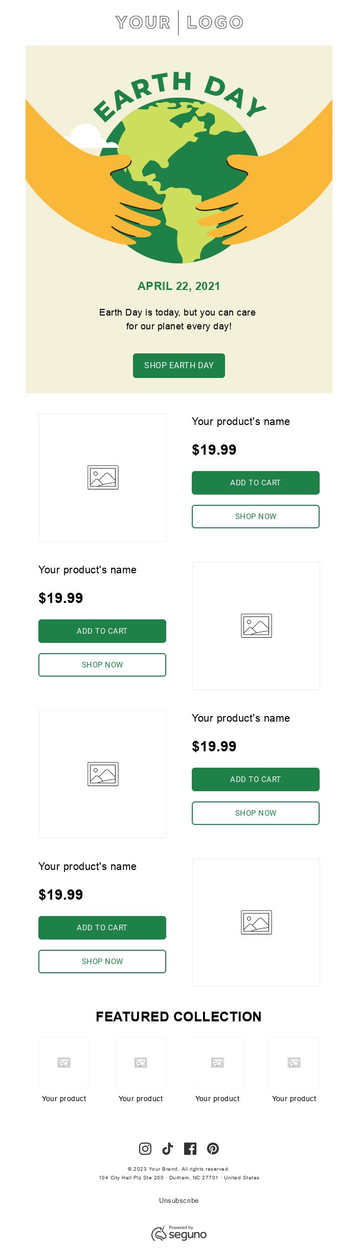 Earth Day Email Templates | Seguno