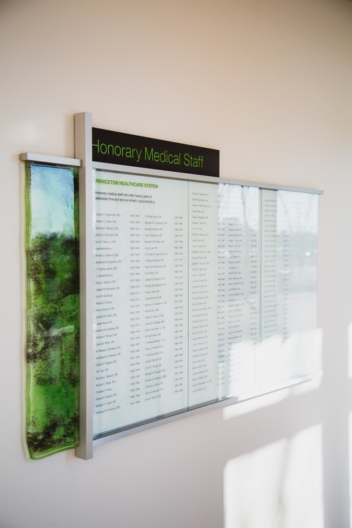 Donor Recognition History Wall – Healthcare – Princeton Medical Center ...