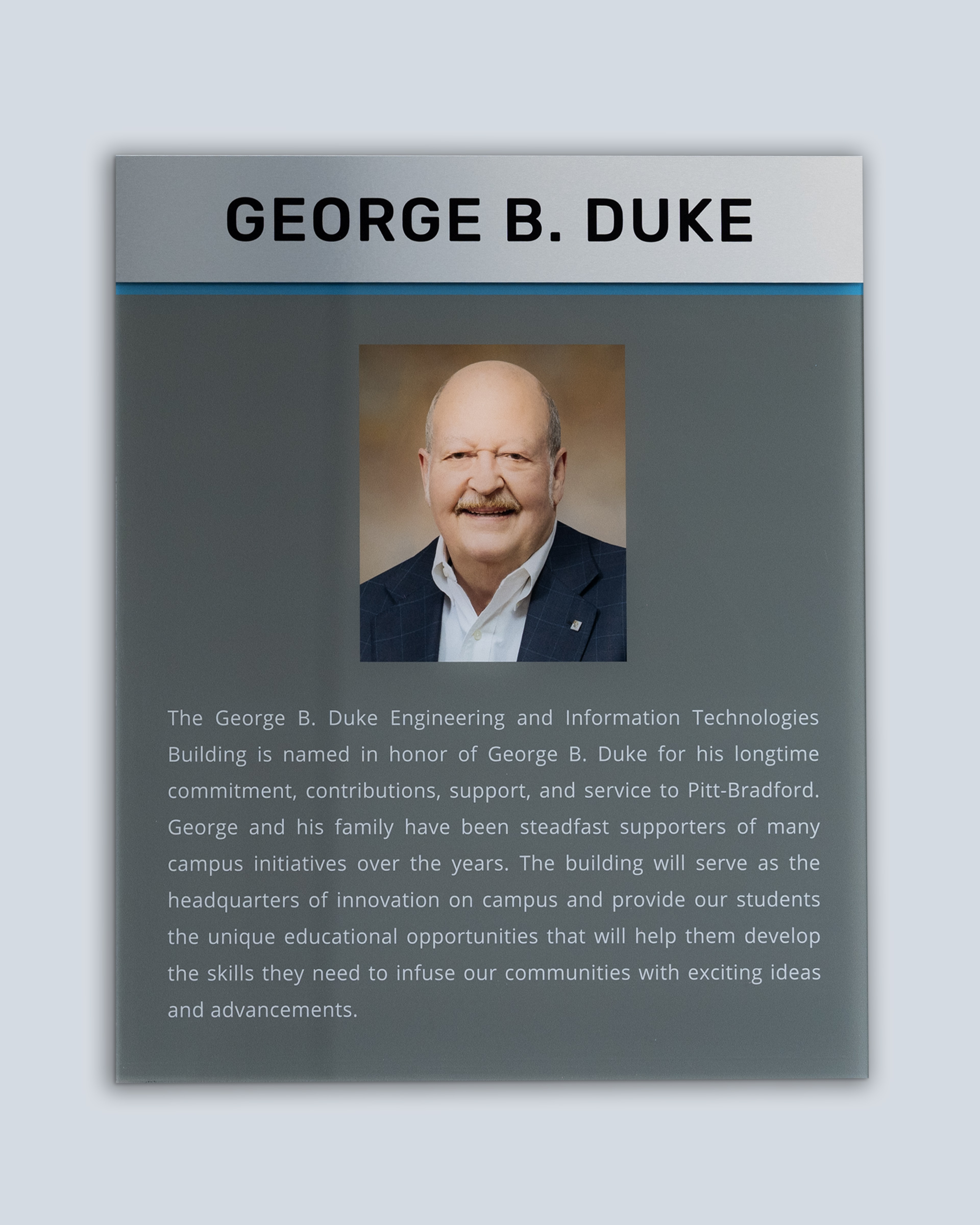 Presentation Design Group – Gallery – University of Pittsburgh Bradford - Named Space Plaque ...