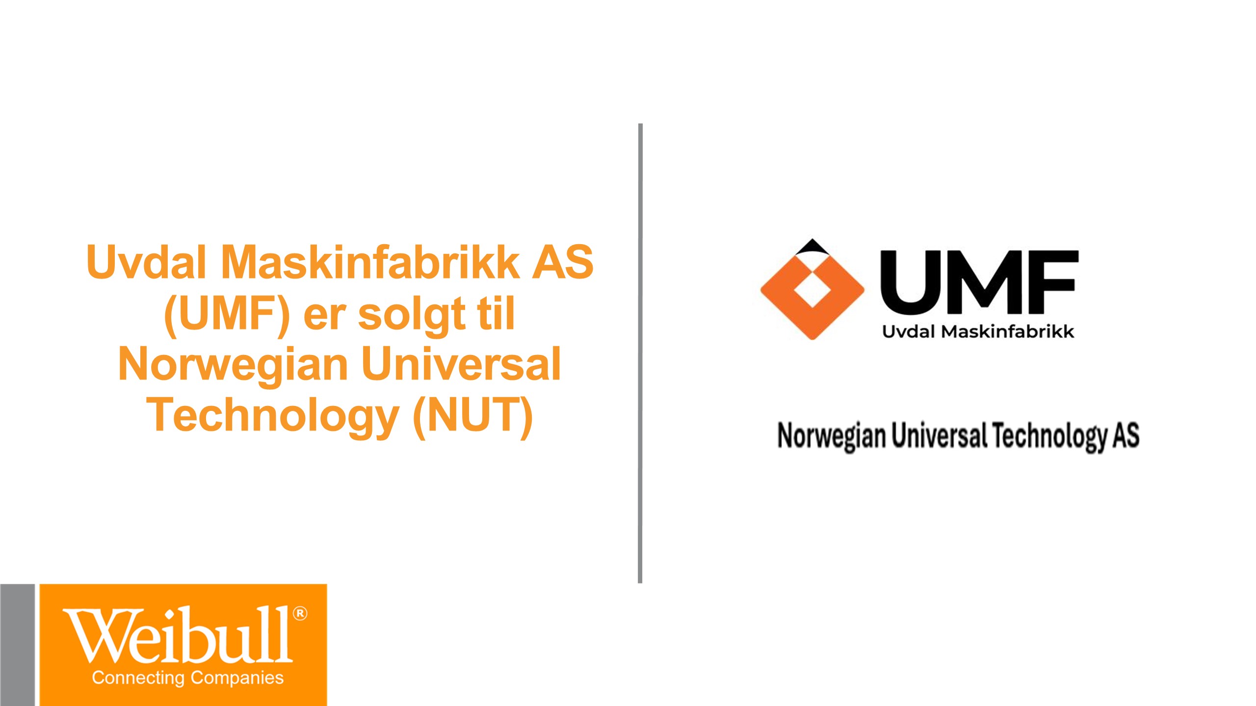 Transaksjon - Uvdal Maskinfabrikk AS (UMF)