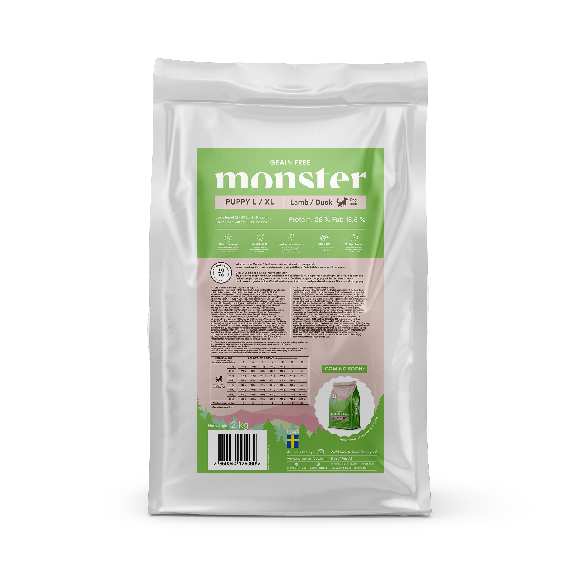 Monster Grain Free Puppy Large Lamb/Duck | Monster Pet Food