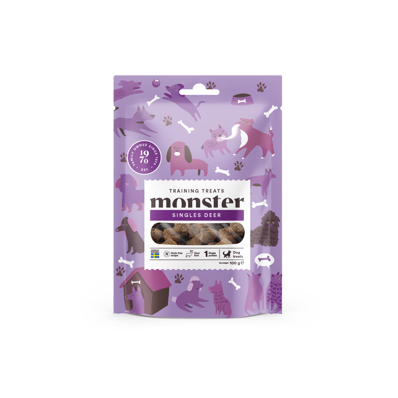 Monster Dog Training Treats Singles Deer | Monster Pet Food