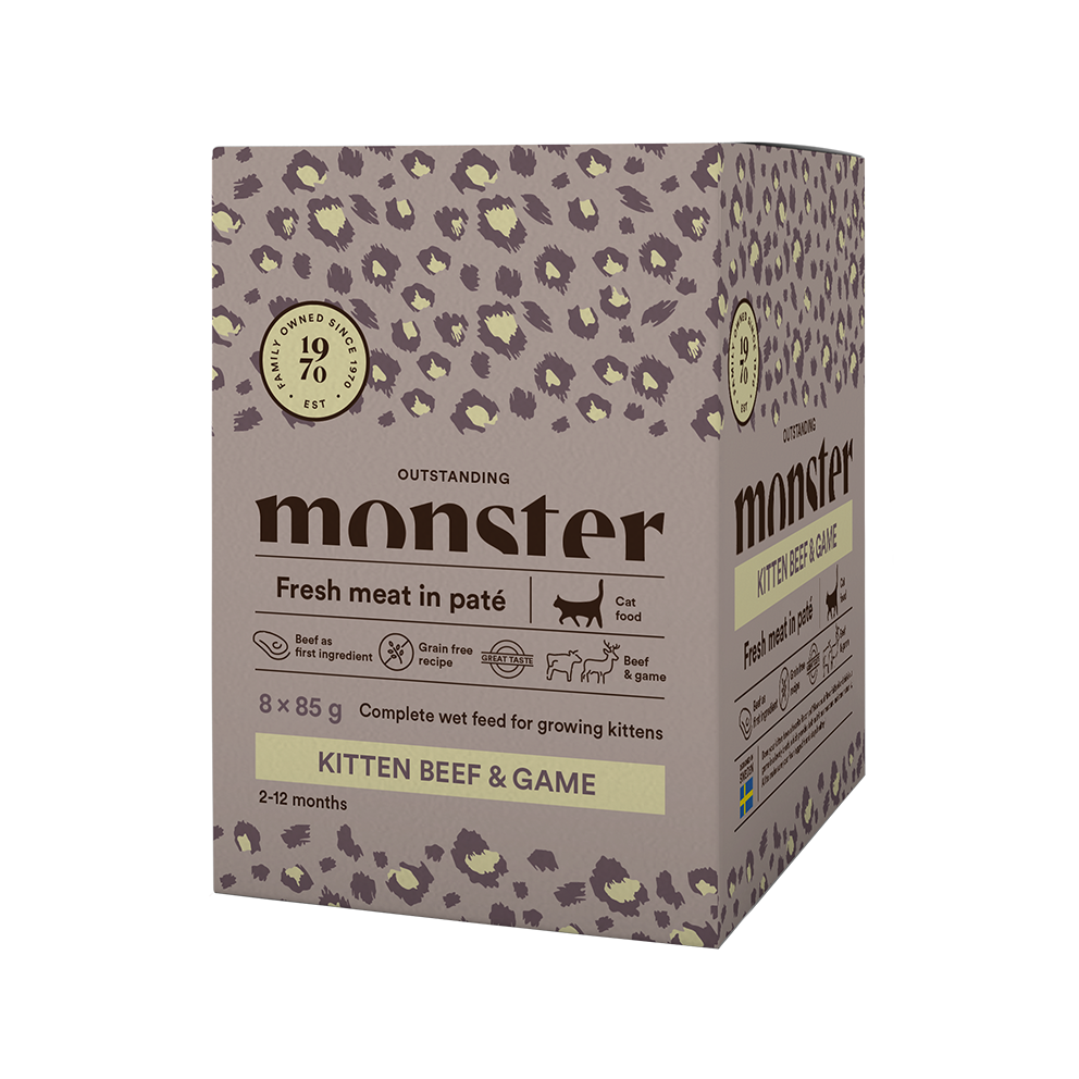 Monster Cat Pouches Kitten Beef & Game | Monster Pet Food