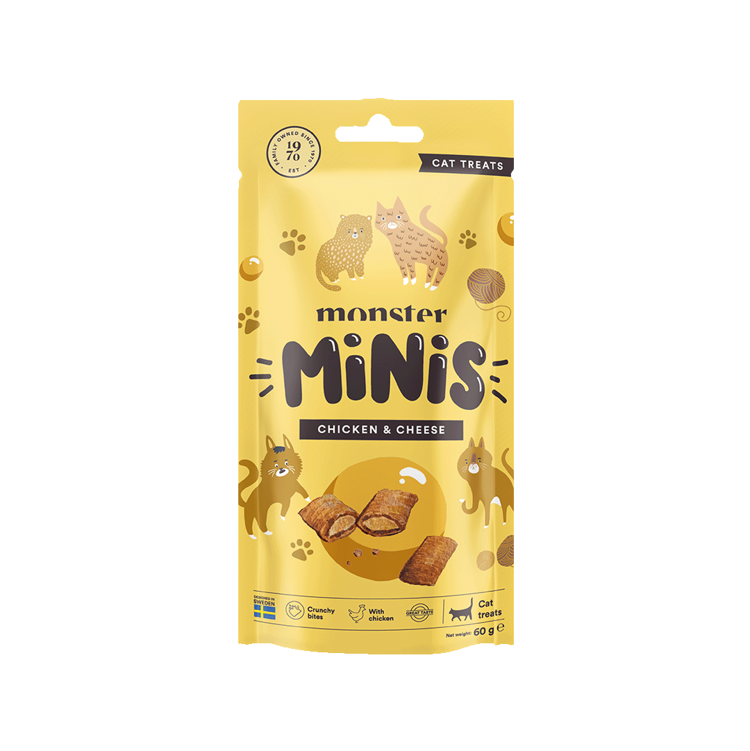 Monster Cat Minis Kylling & Ost | Monster Pet Food