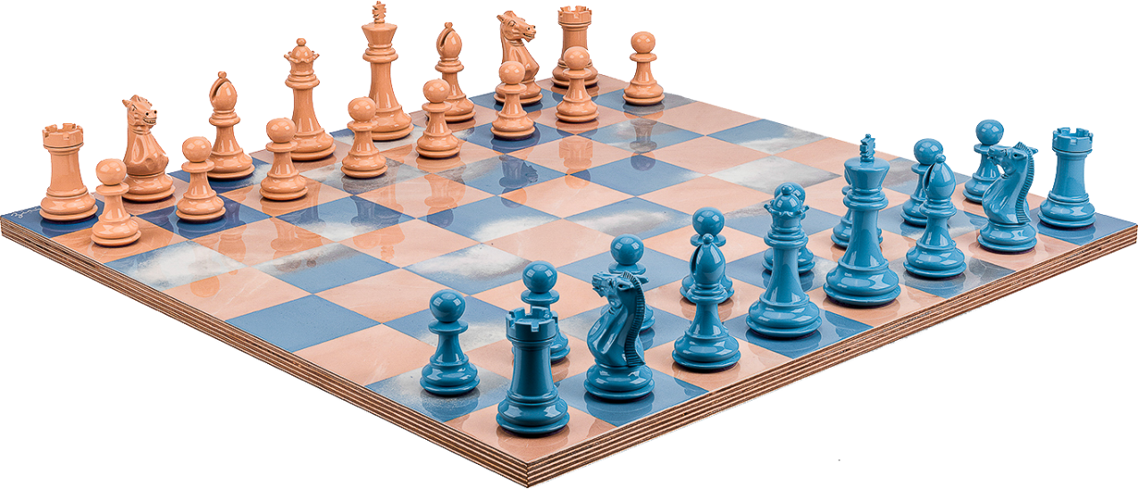 Clouds & Marble Chess Set by Zizi Donohoe - Purling