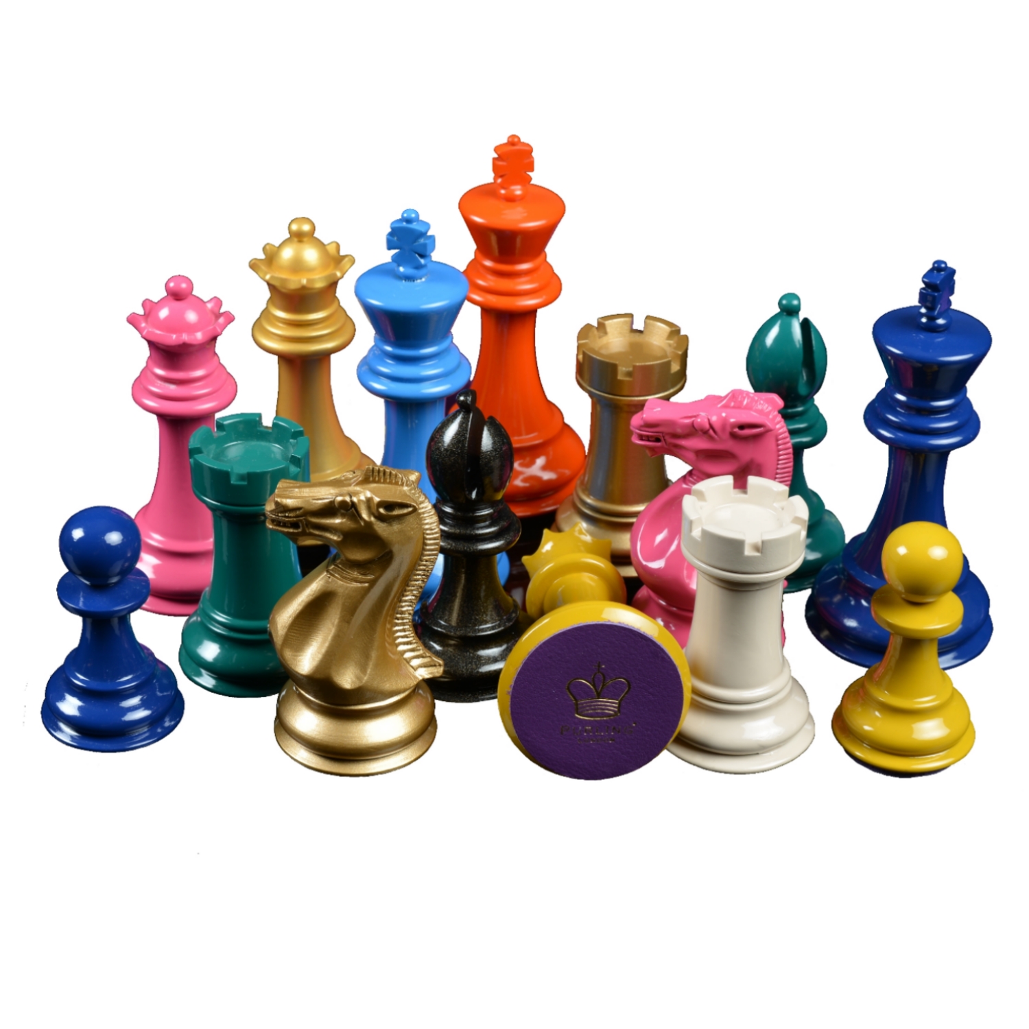 Bespoke Bold Chess Set with Maple/Poplar Framed Board - Purling