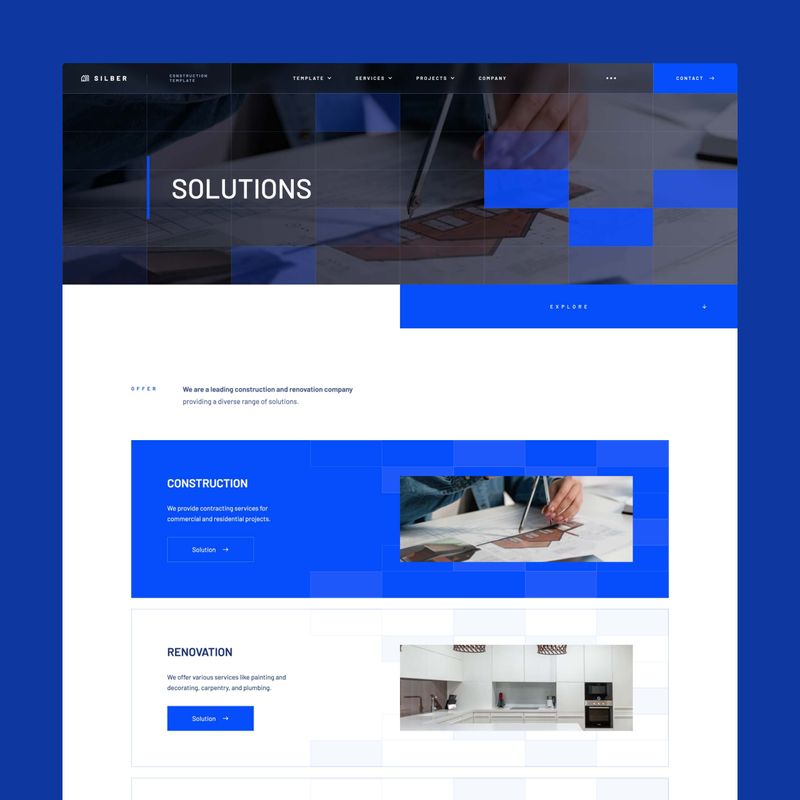 Silber - Construction Webflow CMS website template