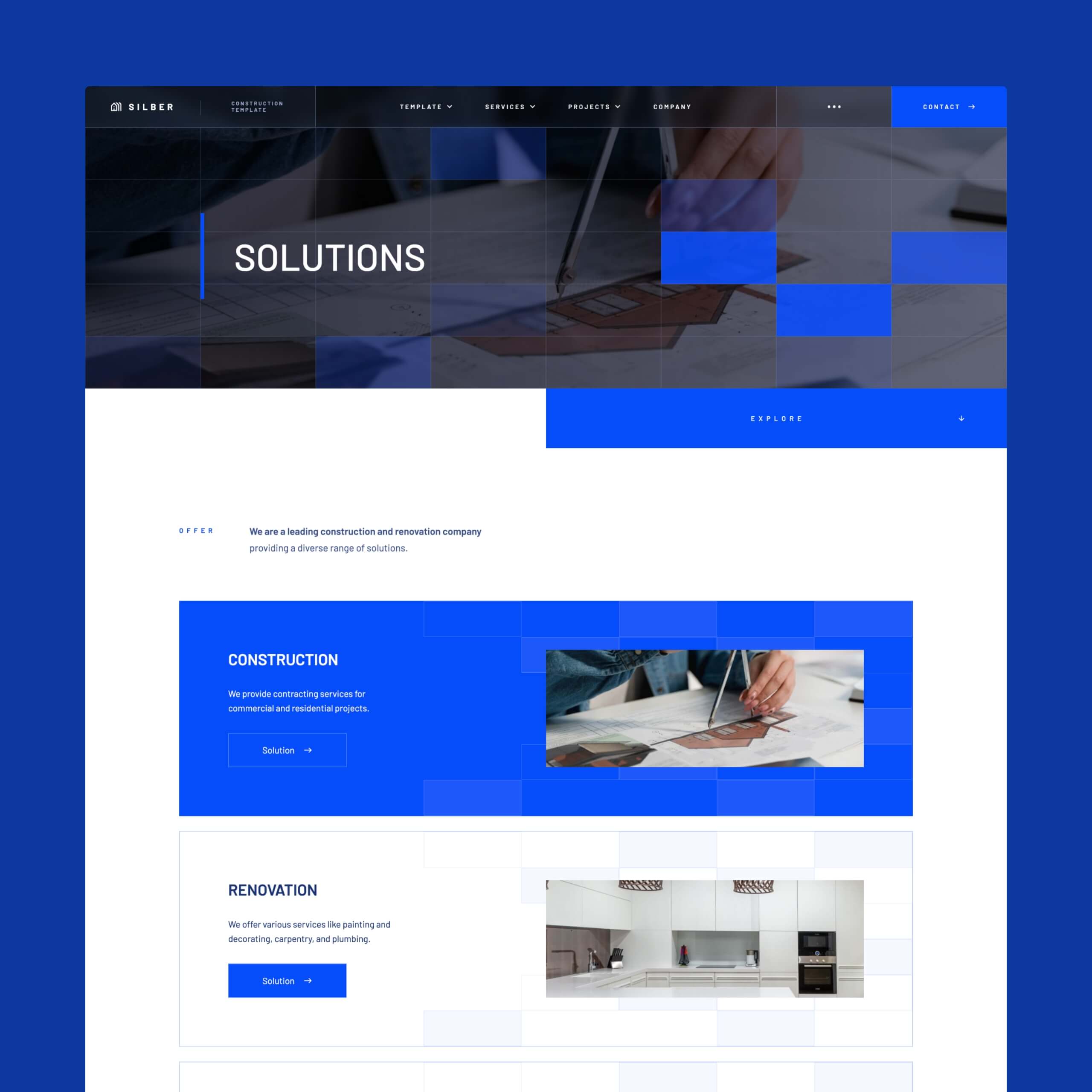 Silber - Construction Webflow CMS website template