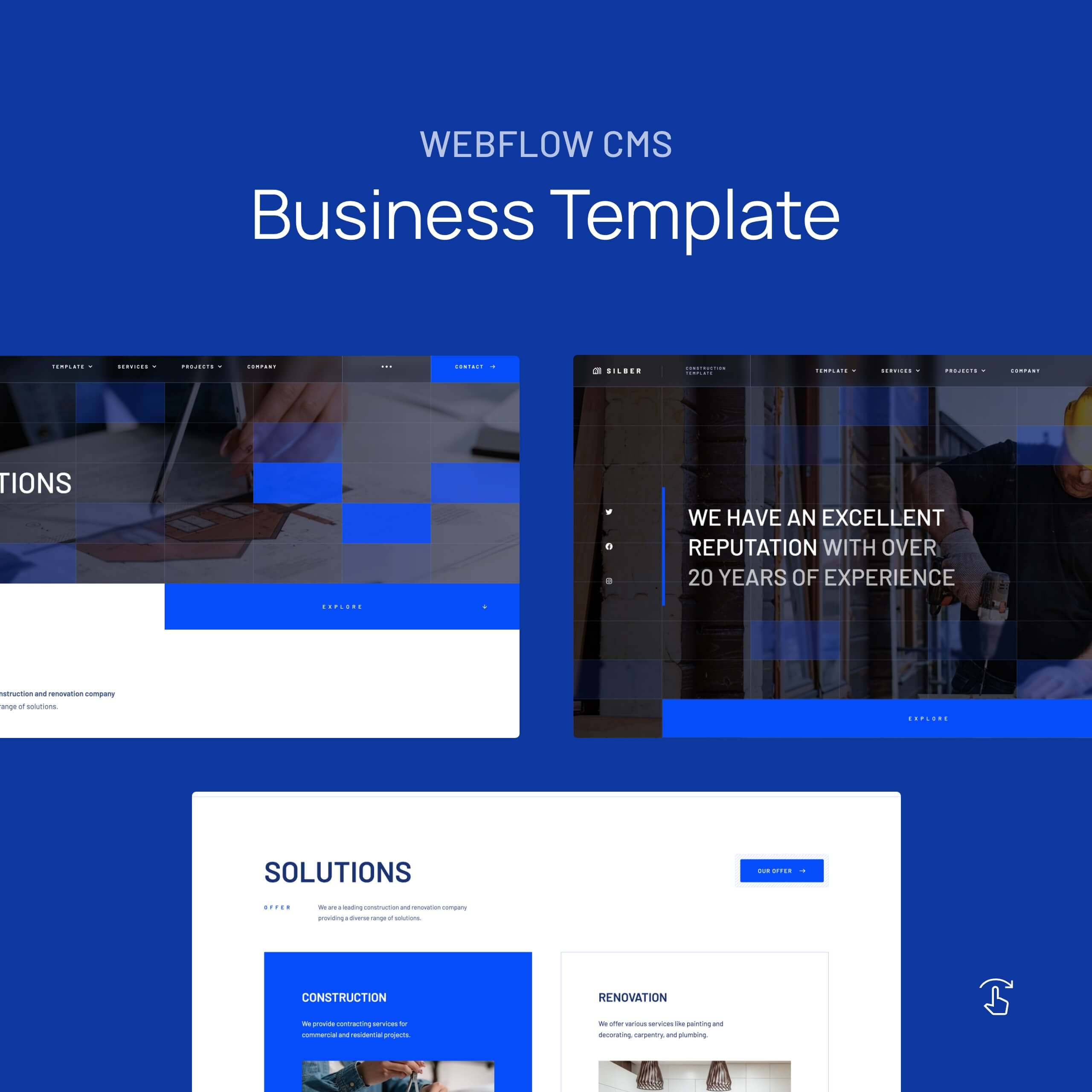 Silber - Construction Webflow CMS website template