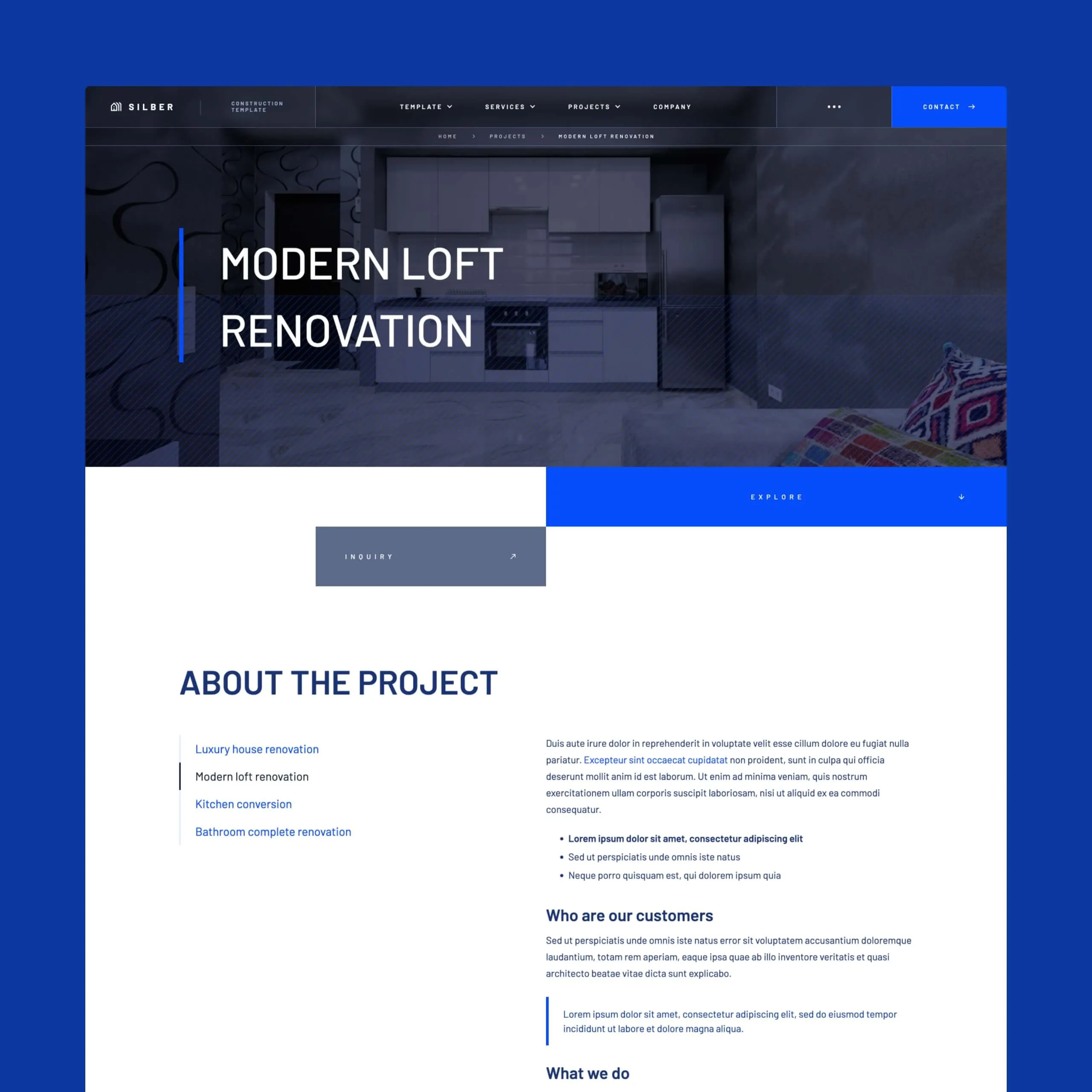 Silber - Construction Webflow CMS website template